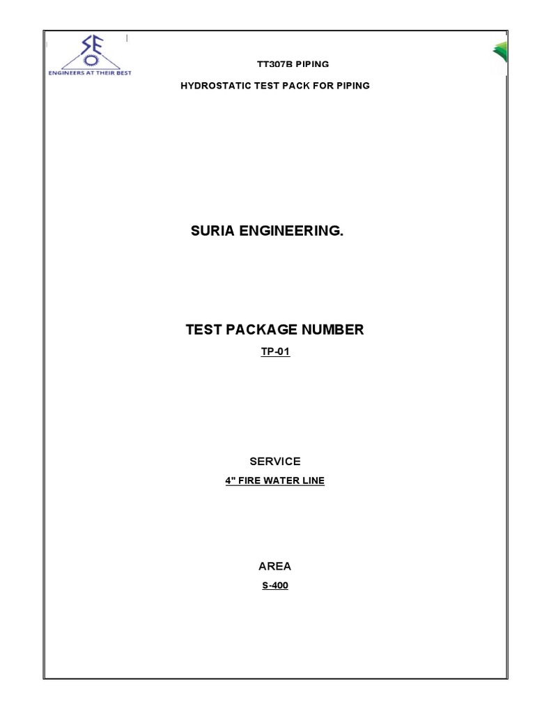 Suria Engineering.: Test Pack For Tt307B Piping | PDF | Valve | Pipe ...