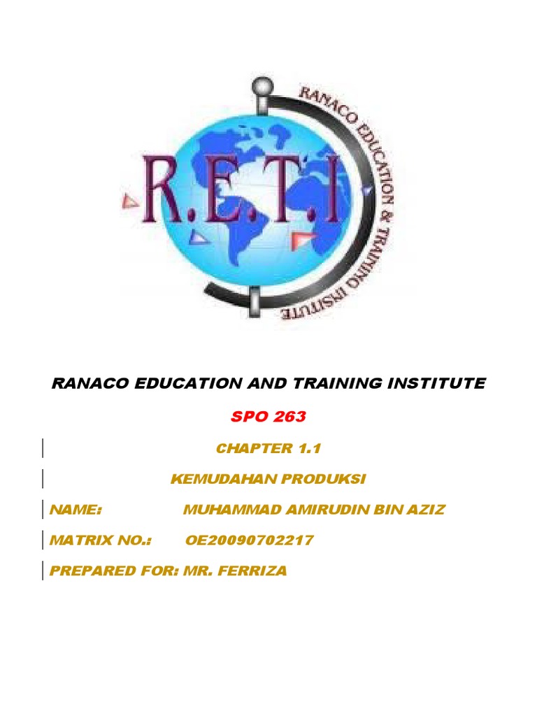 Ranaco Education and Training Institute | PDF