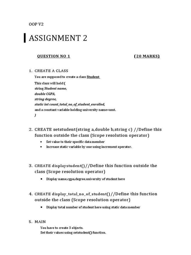 Assignment 2: Question No 1 (20 Marks) | PDF | Scope (Computer Science) | Subroutine