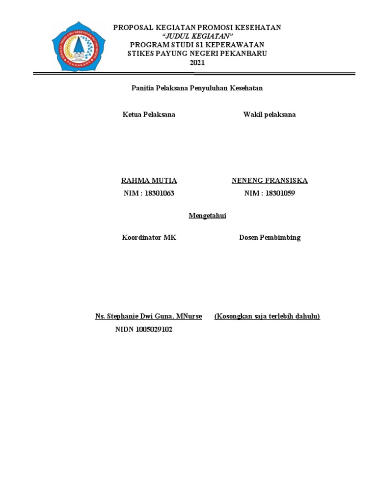 (New) Proposal Promkes SADARI | PDF