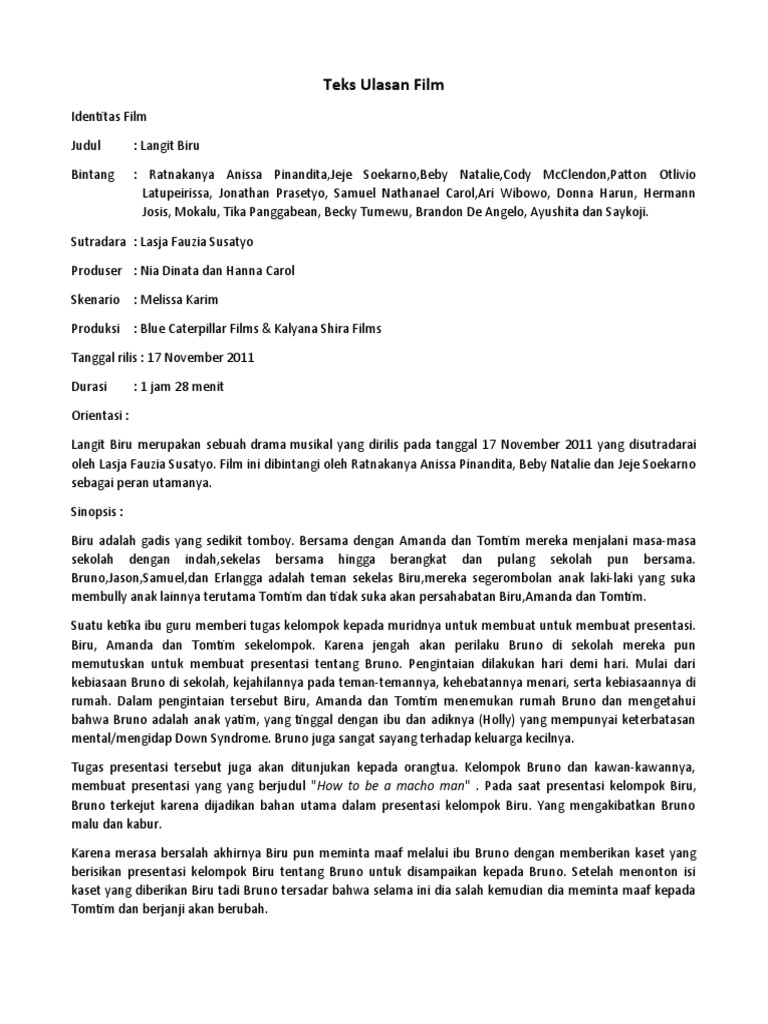 Teks Ulasan Film | PDF