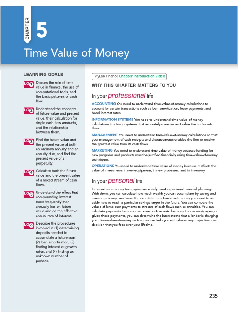 Time Value of Money Concepts and Calculations | PDF | Present Value ...