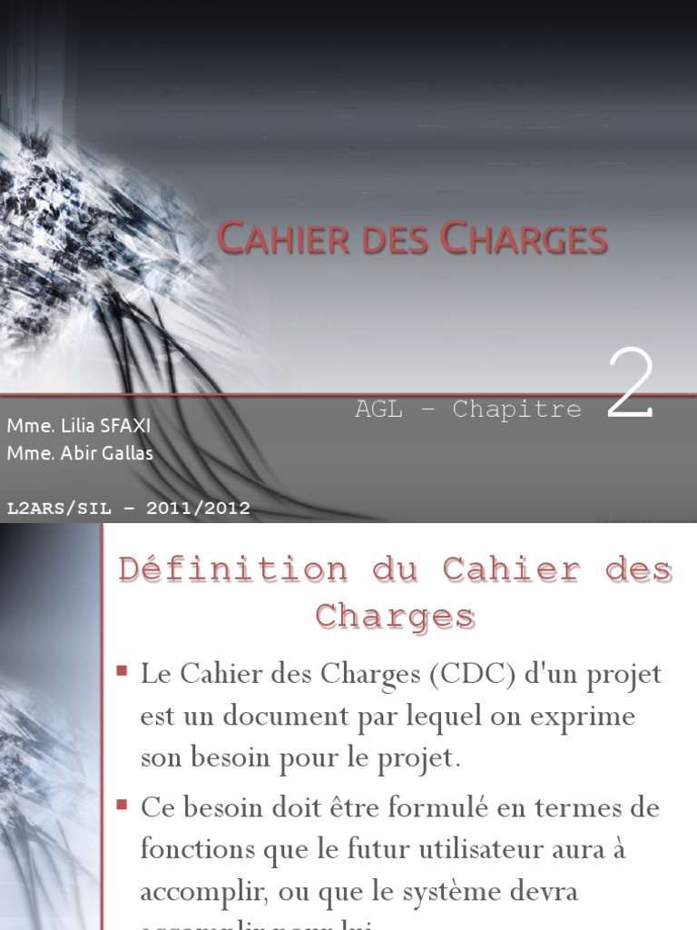 Chp2 Cahierdescharges | PDF | Développement de logiciel | Logiciel