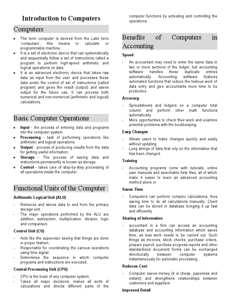 Introduction To Computers | Download Free PDF | Image Scanner ...