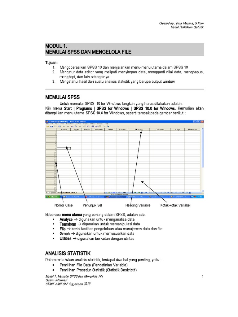 Modul Spss | PDF | Komputer | Metode & Bahan Ajar