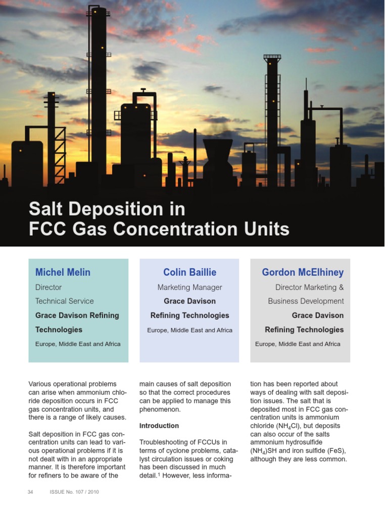 107-Salt Deposition in FCC Gas Concentration Units | PDF | Cracking ...