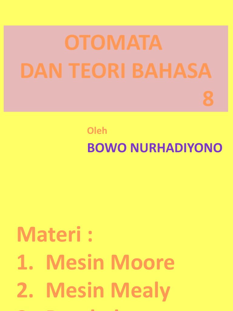 OTOMATA DAN TEORI BAHASA | PDF