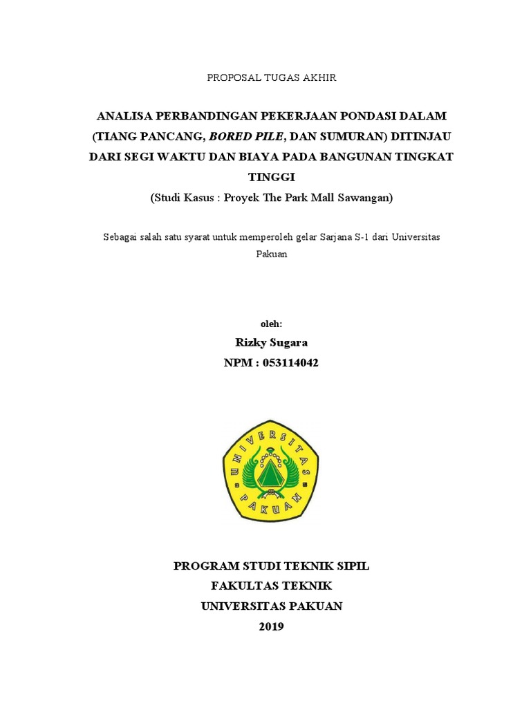 Proposal Tugas Akhir Rizky | PDF