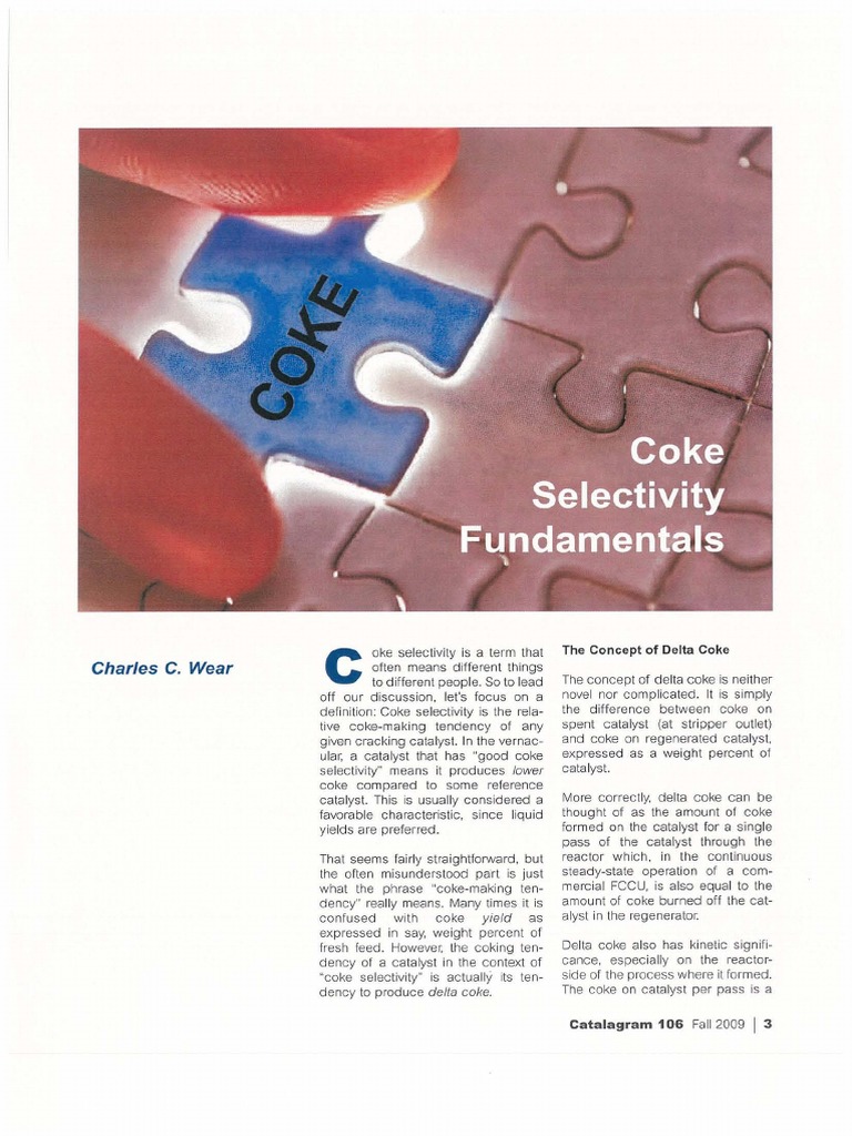 Understanding Delta Coke in Catalysts | PDF | Catalysis | Chemistry