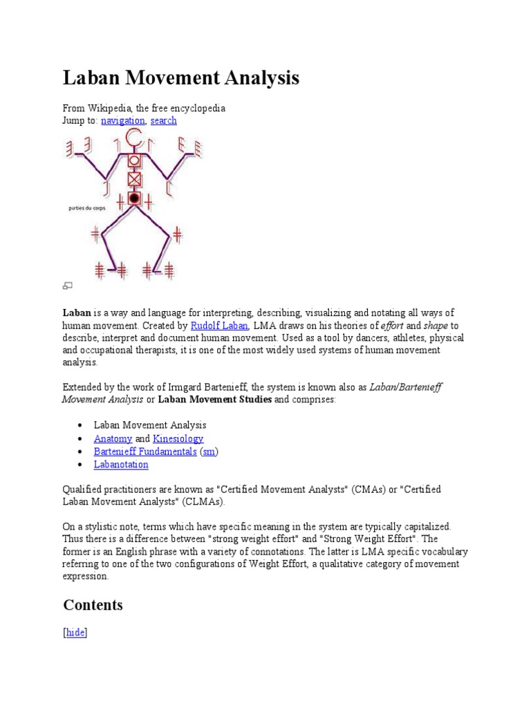Laban Movement Analysis | PDF | Notation | Dance Science