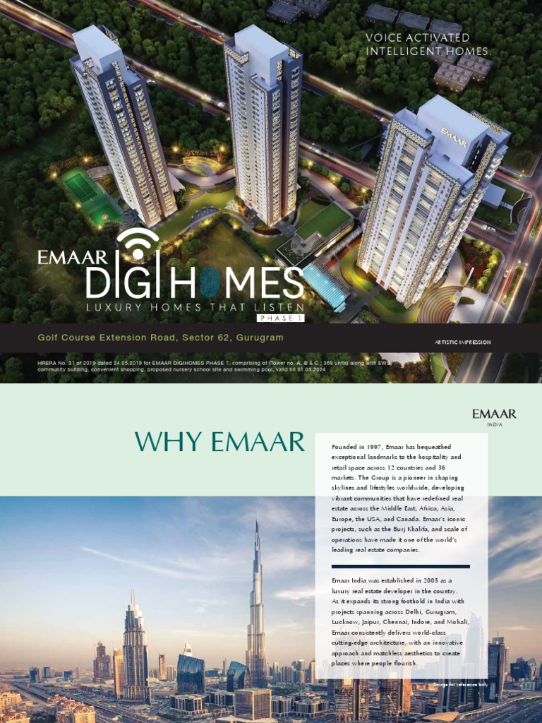 Emaar Digi Homes Floor Plan Overview | PDF