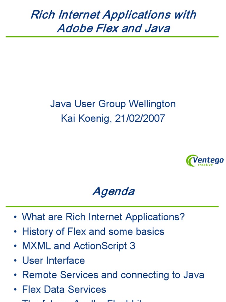 Rich Internet Applications With Adobe Flex and Java: Java User Group ...