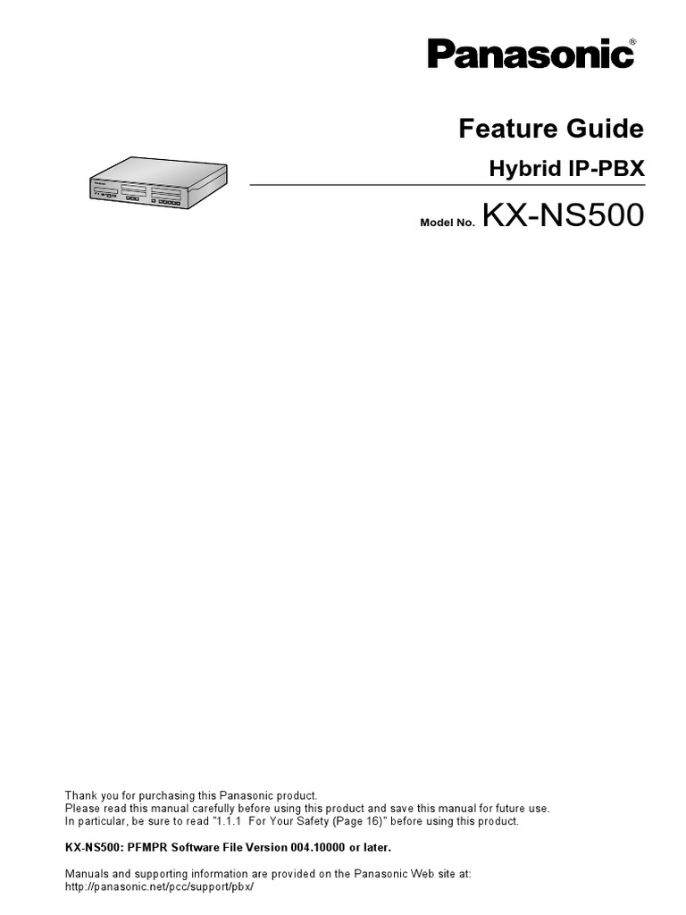 Manuel Panasonic KX NS500 | PDF | Voicemail | Session Initiation Protocol