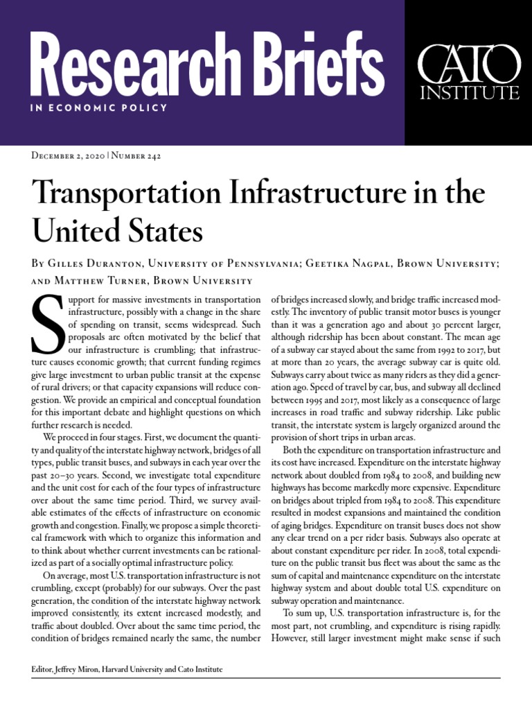 Transportation Infrastructure in The United States | PDF | Public ...