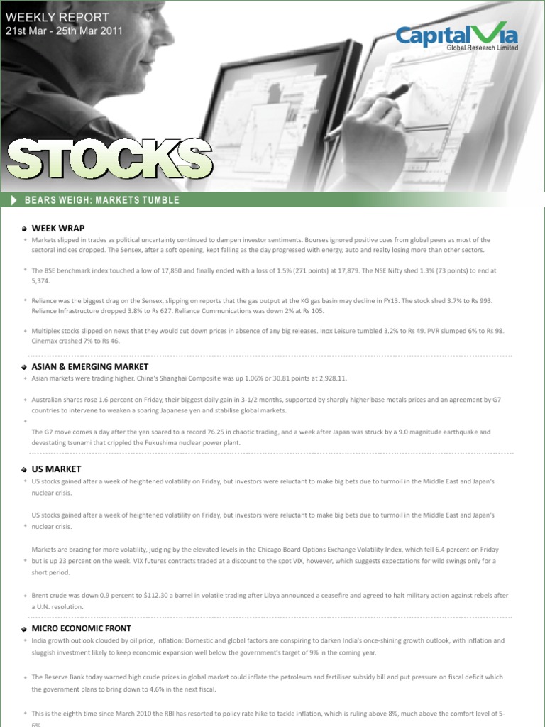 Stock Market Reports For The Week (21st - 25th March - 2011) | PDF ...