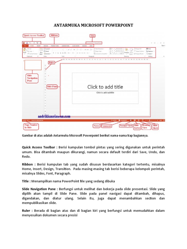 Antarmuka Microsoft Powerpoint | PDF