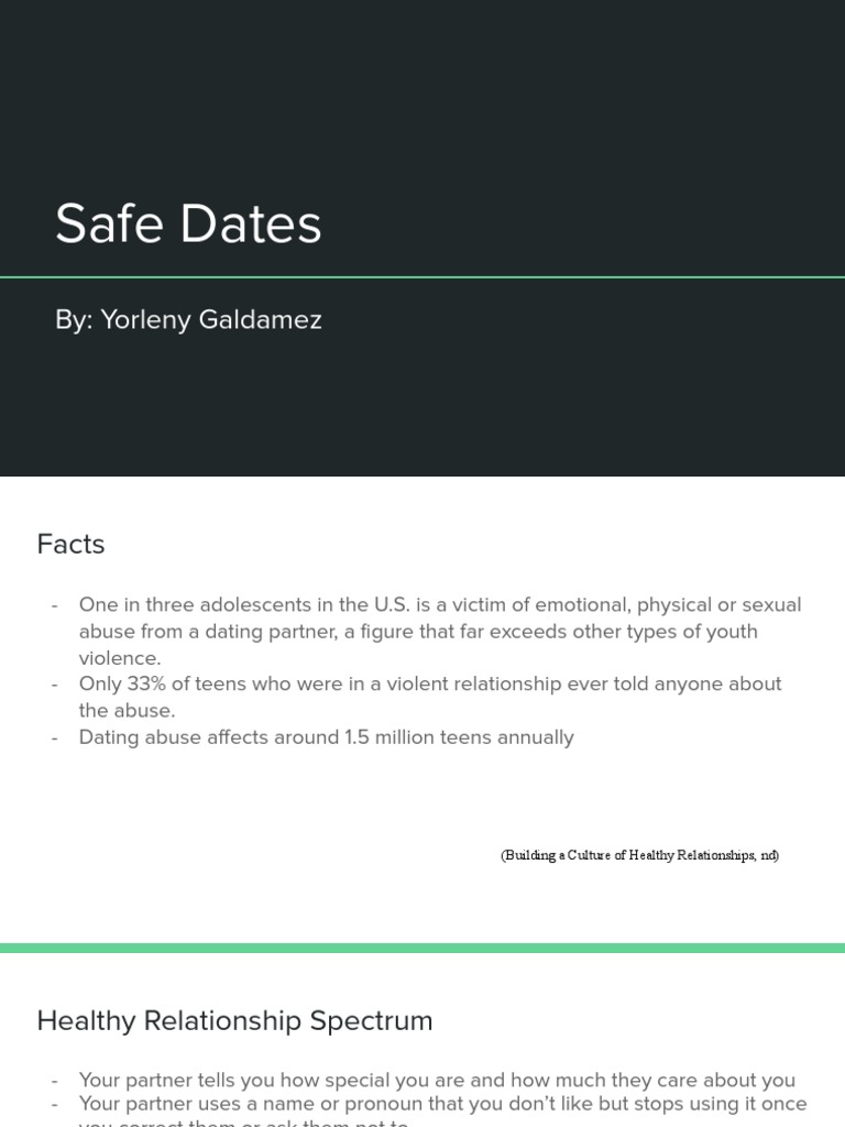 Safe Dates | Download Free PDF | Adolescence | Interpersonal Relationships