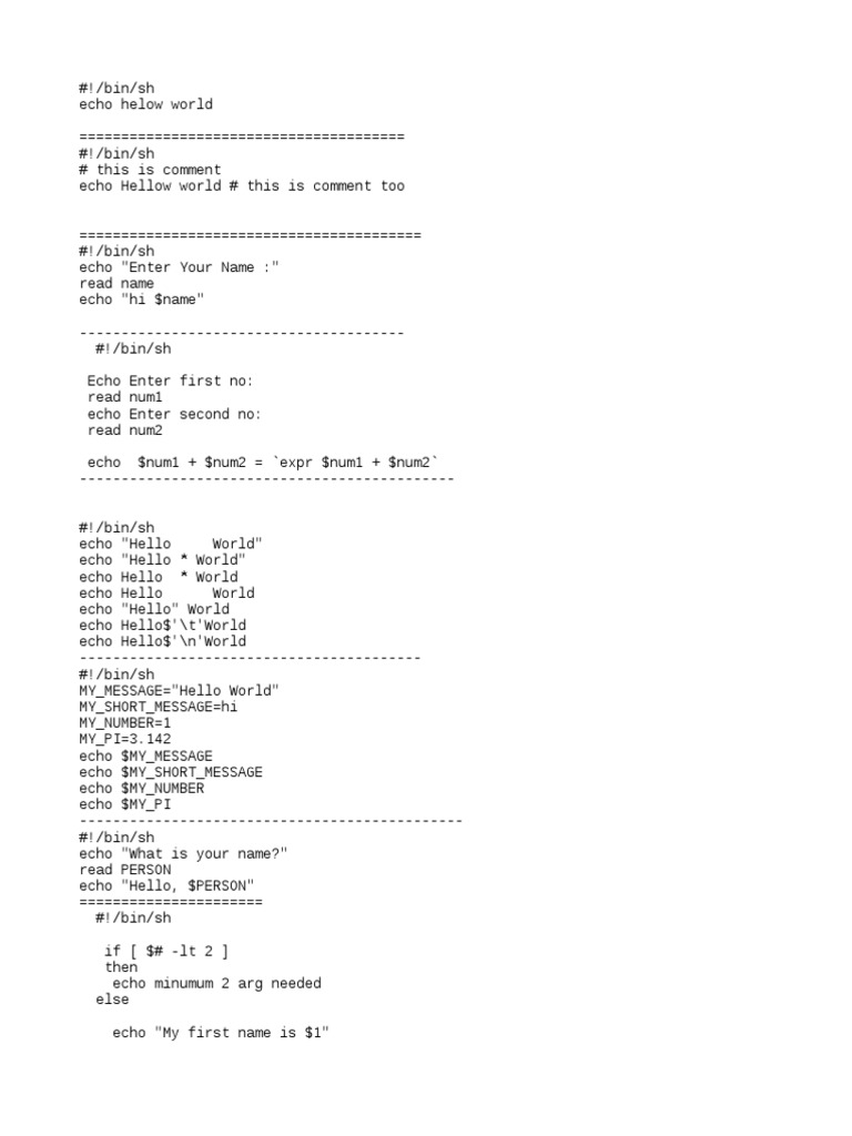 Unix Examples | Download Free PDF | System Software | Computer Programming