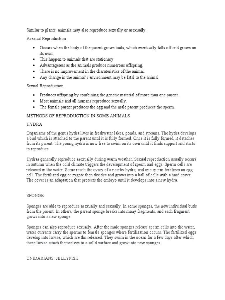 Animal Reproduction Not Summarize | PDF | Egg | Sexual Reproduction