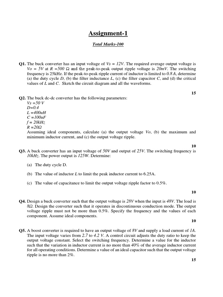 Assignment 1 | PDF | Electrical Circuits | Electrical Engineering