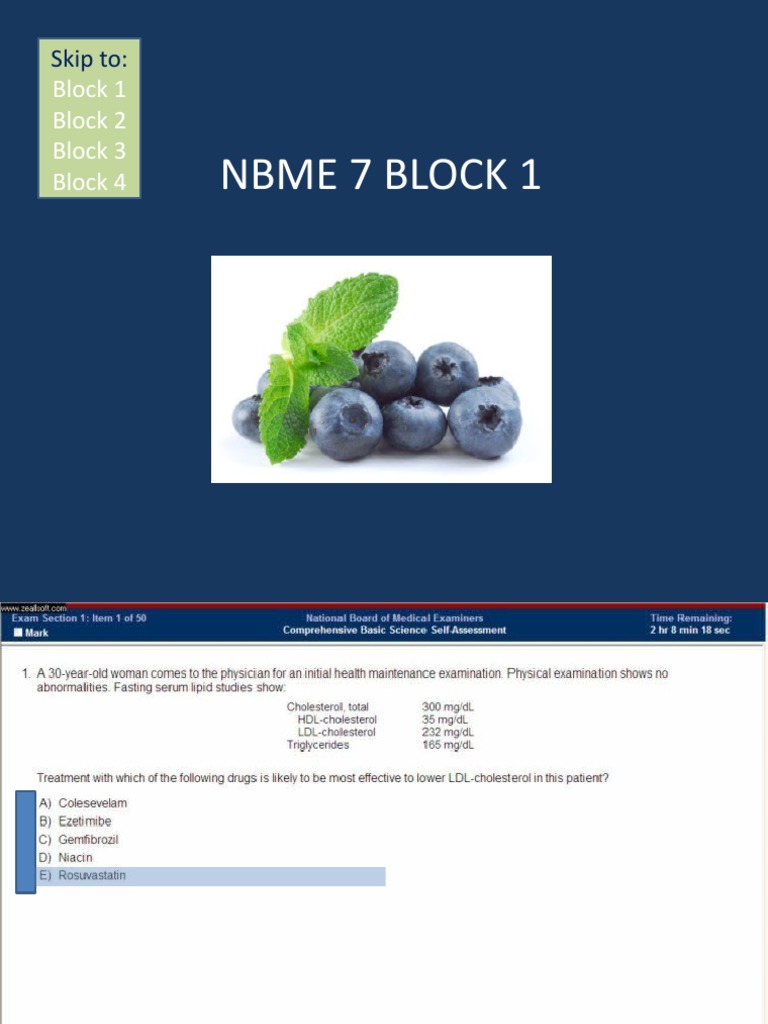 NBME 7 BLOCK 1-4 (With Answers) | PDF