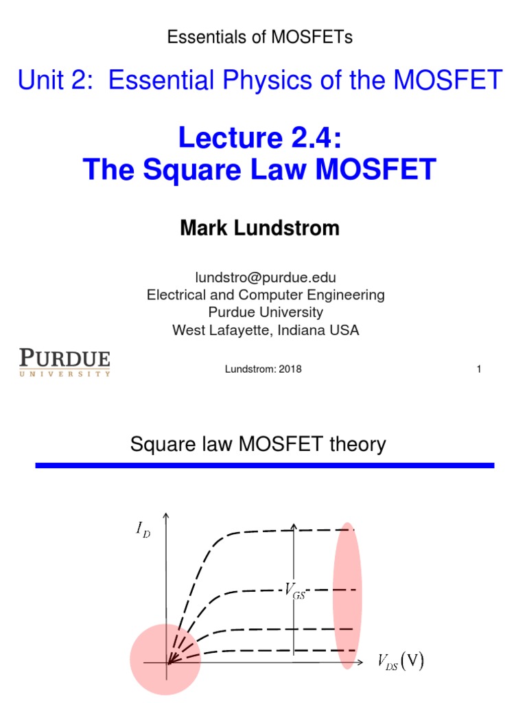 Square Law MOSFET Theory Essentials | PDF | Mosfet | Electrical Engineering