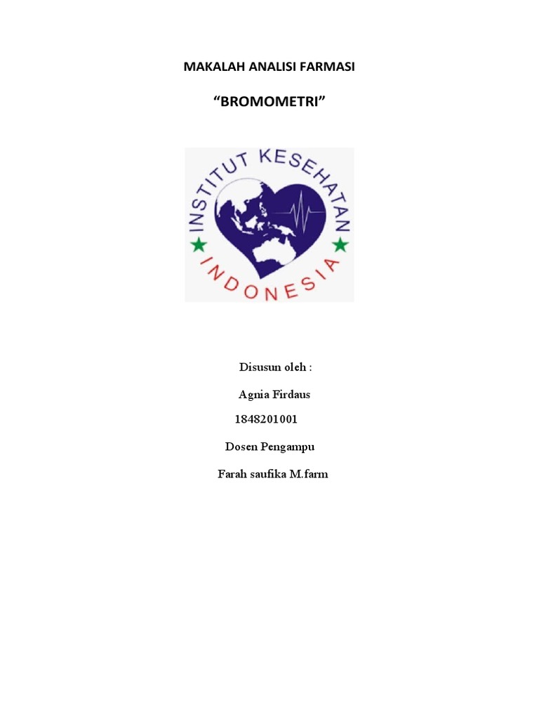Bromometri-Makalah Agnia Firdaus | PDF Bromometri-Makalah Agnia Firdaus | PDF