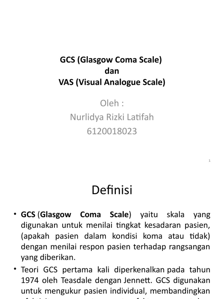 Skala GCS: Definisi dan Komponen | PDF