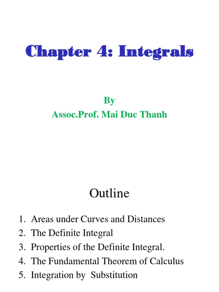 C41 - Integrals - Part 1 | PDF | Integral | Analysis