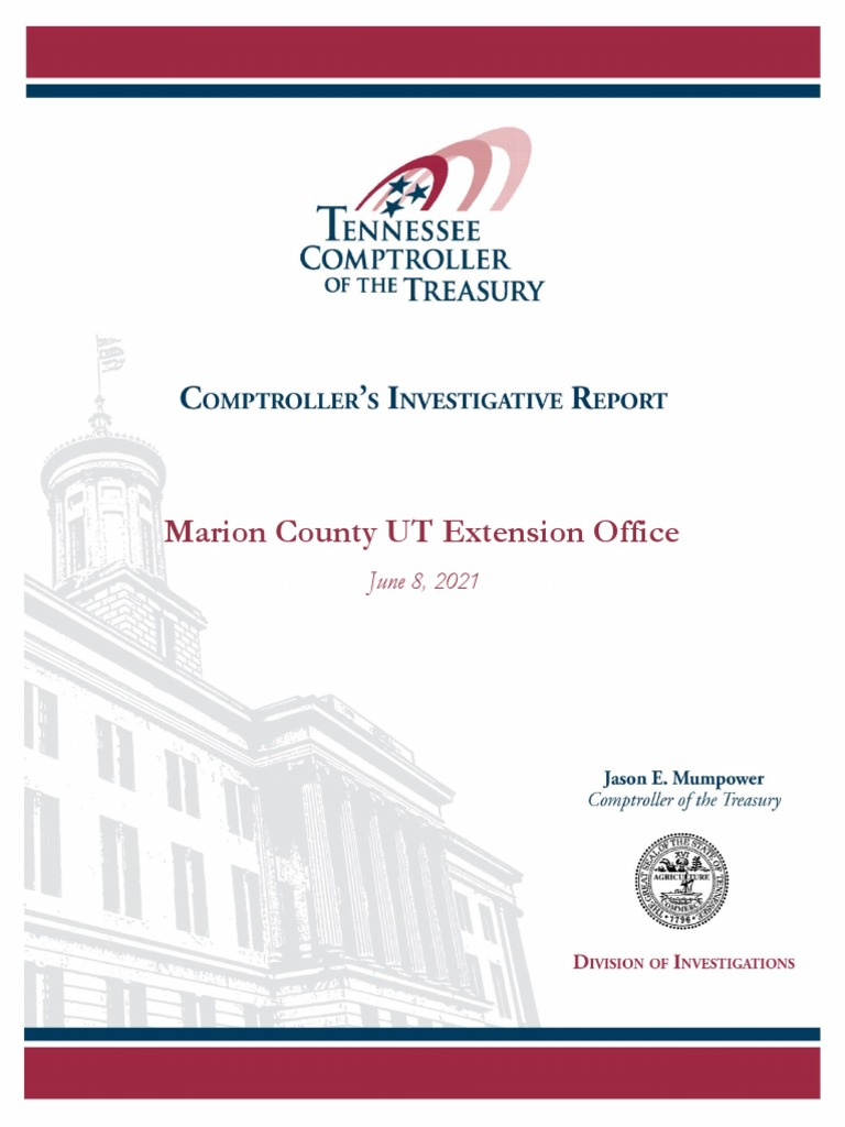 Marion County Ut Extension Office Report | PDF | Cheque | Reasonable Doubt