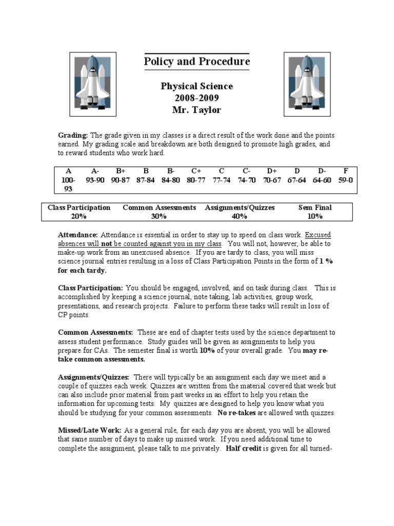Disclosure Statement | PDF | Homework | Behavior Modification