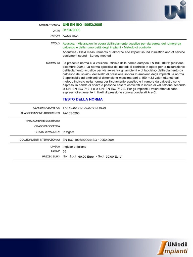 Uni en Iso 10052 - 2005 | PDF