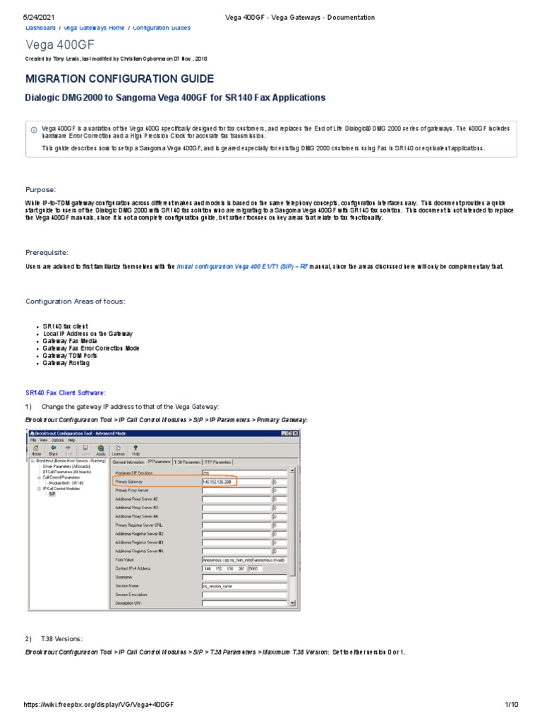 Vega 400GF - Vega Gateways - Documentation | PDF | Session Initiation ...