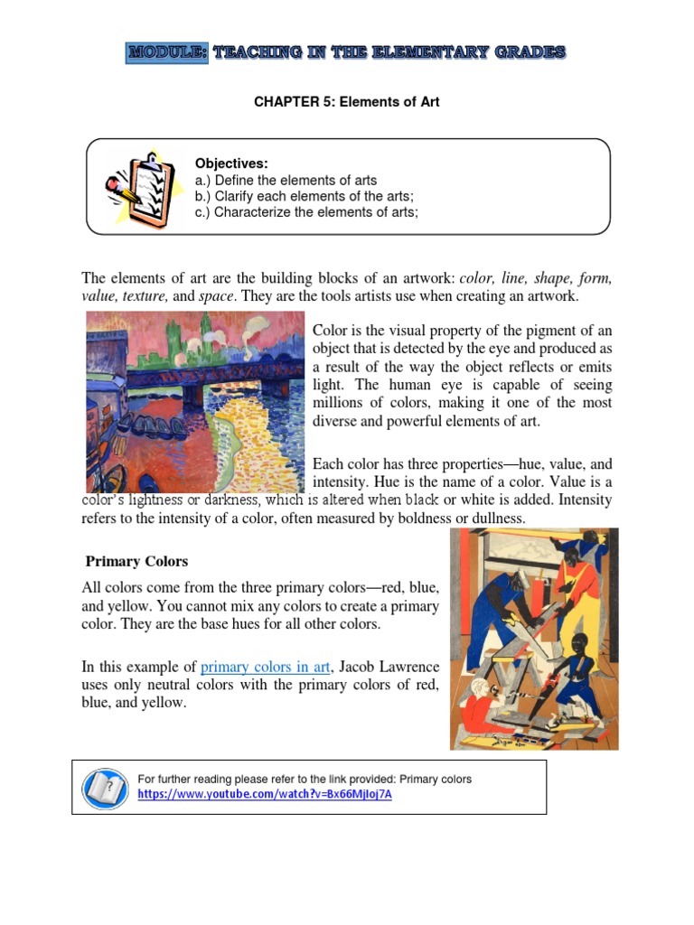 Chapter 5 - Elements of Arts | PDF | Color | Hue