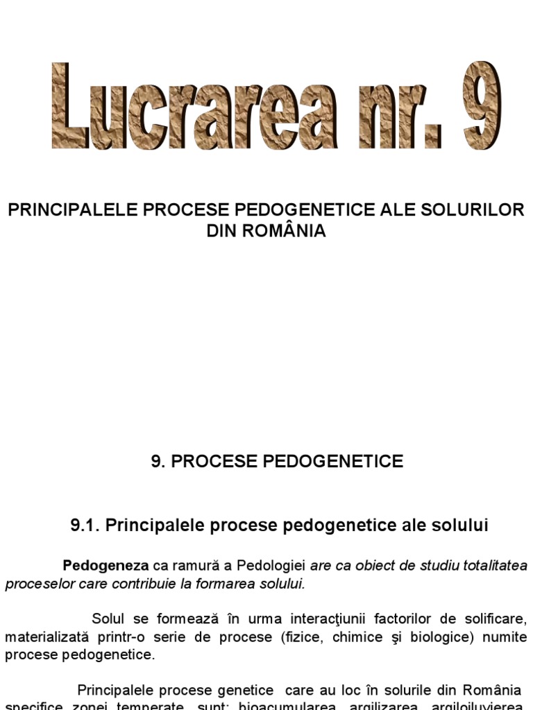 Procese Pedogenetice | PDF