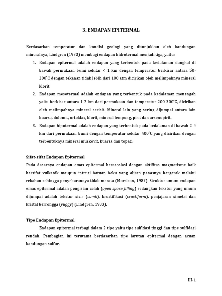 Karakteristik Endapan Epitermal | PDF | Ilmu Sosial | Sejarah