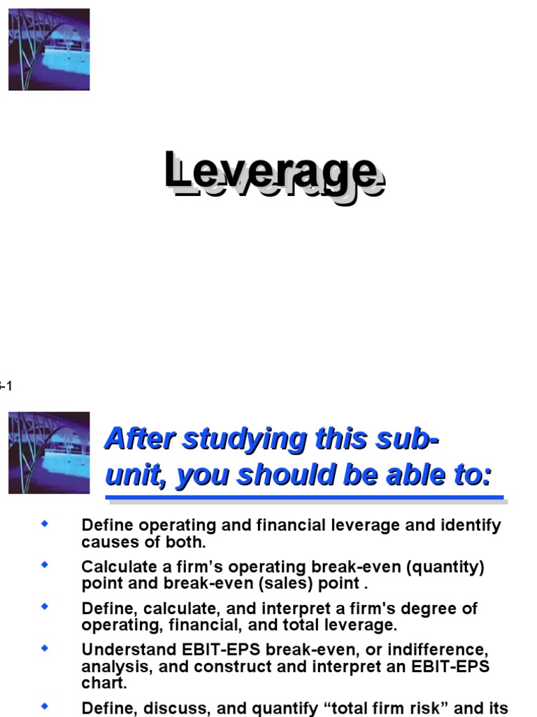 Leverage Pdf Leverage Finance Stocks