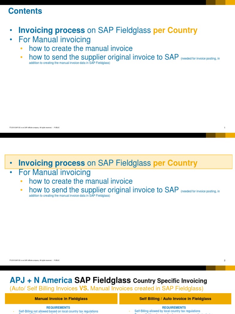 Invoicing Process On SAP Fieldglass - For Manual Invoicing | PDF ...