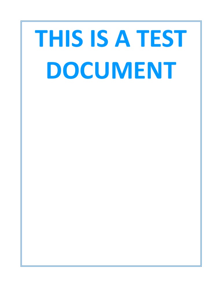Test Document Overview | PDF