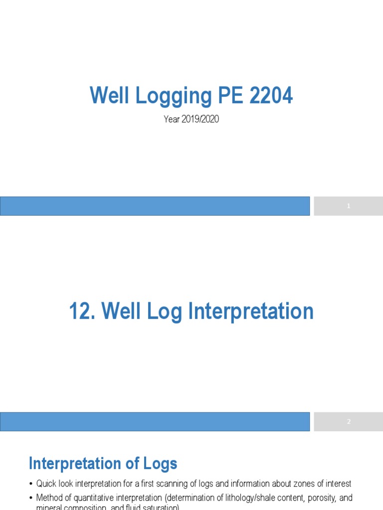 Well Log Interpretation II | PDF | Porosity | Chemistry