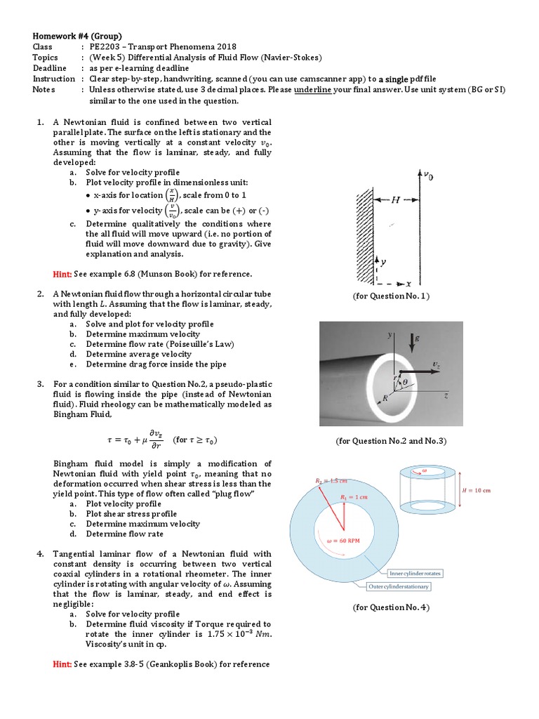 Differential Analysis of Fluid Flow (Navier-Stokes) | PDF | Fluid ...