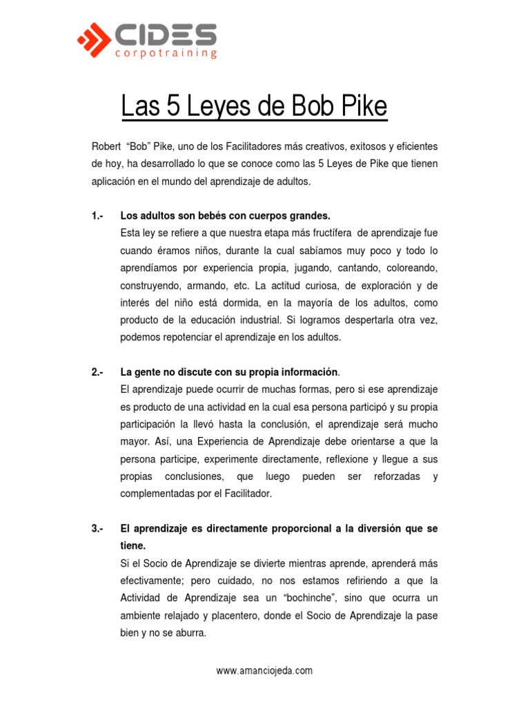 5 Leyes de Robert Pike para DI | PDF | La naturaleza humana | Aprendizaje