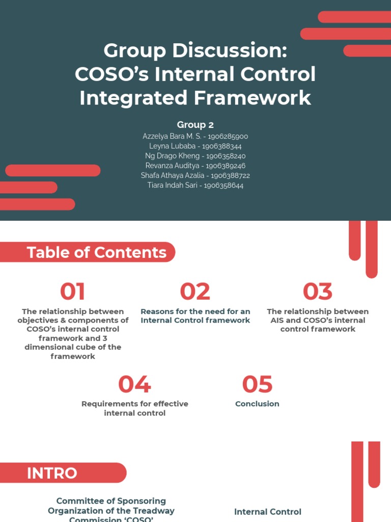 Group 2 - COSO Internal Control Integrated Framework | PDF | Internal ...
