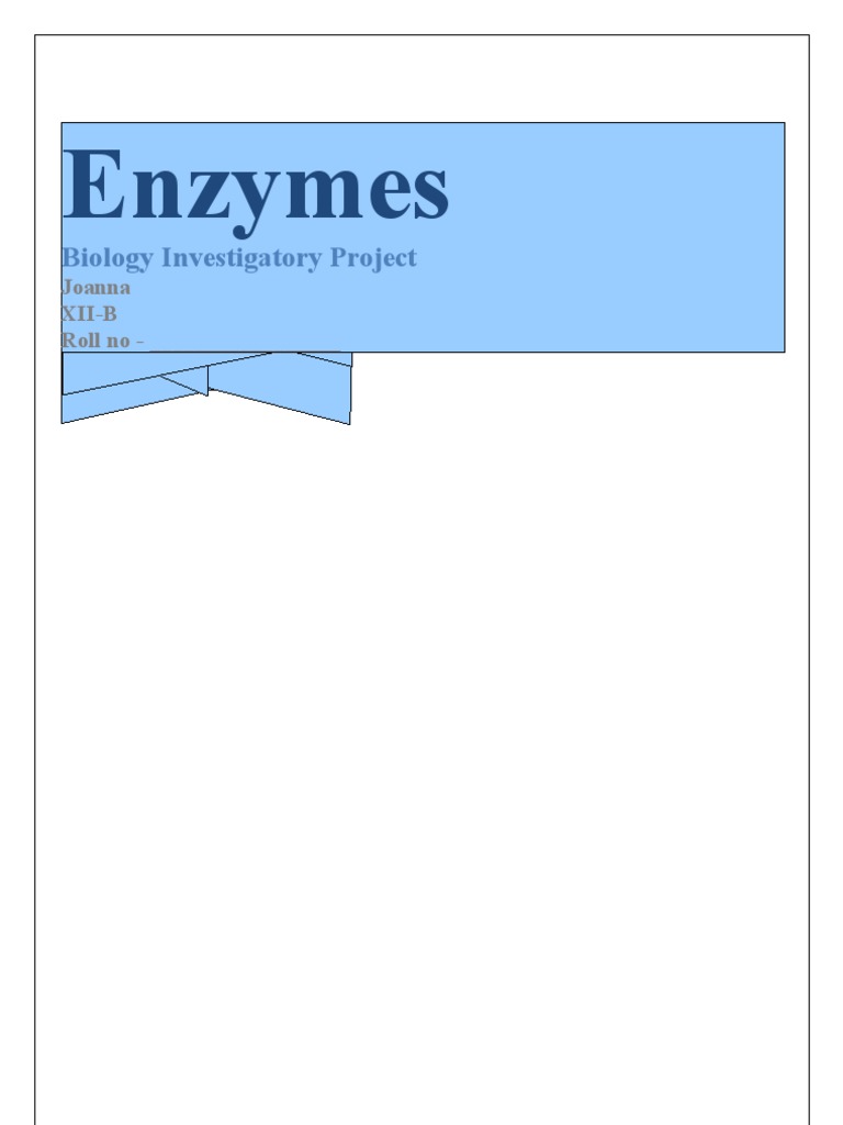 Biology Project | PDF | Cofactor (Biochemistry) | Enzyme