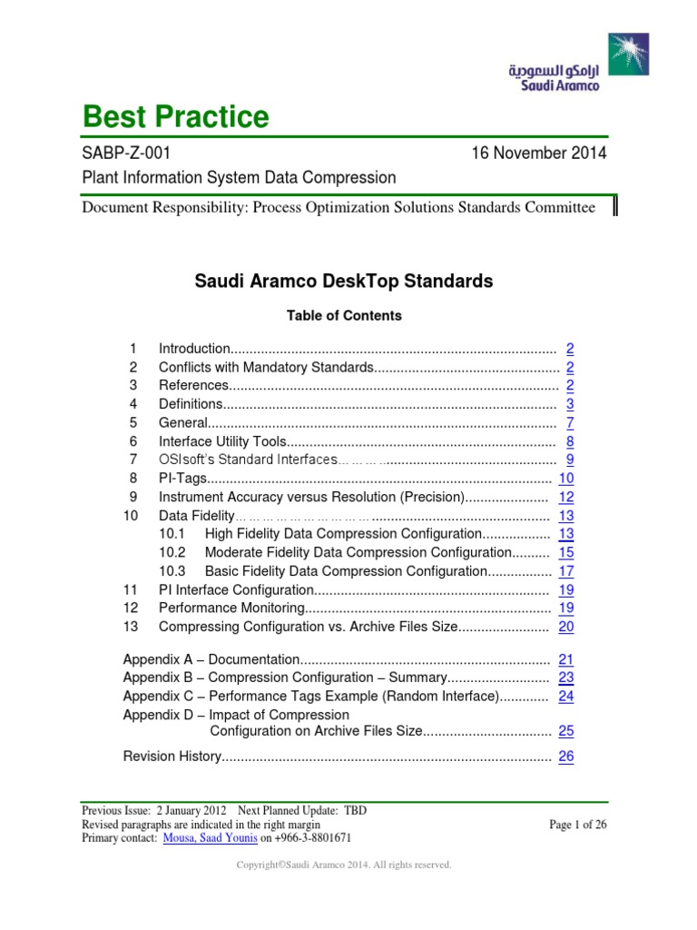 Best Practice: Saudi Aramco Desktop Standards | PDF | Accuracy And ...