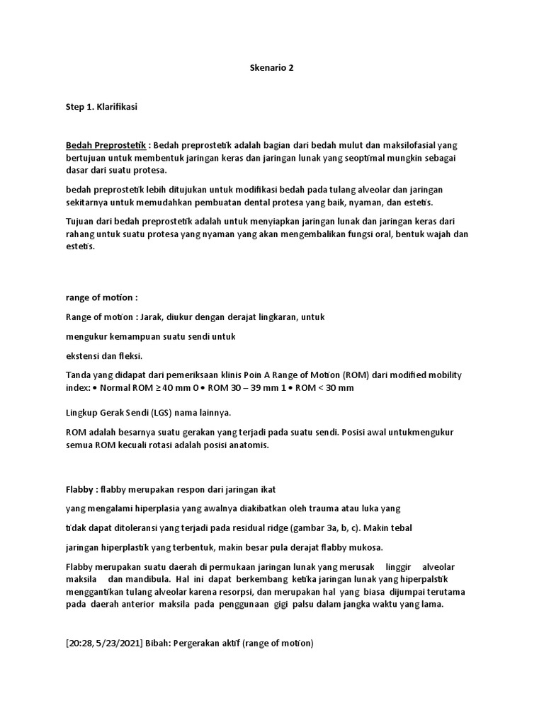 Skenario 2 Pertemuan 1 Blok 20 | PDF