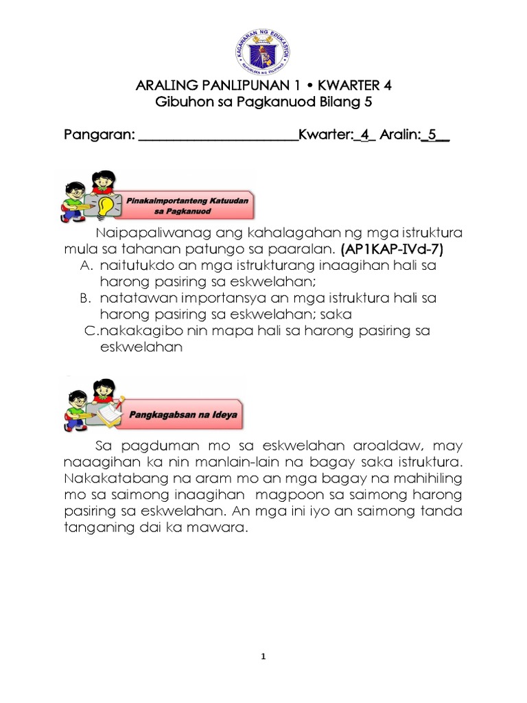 AP1 LAS Q4 W5 Bikol | PDF