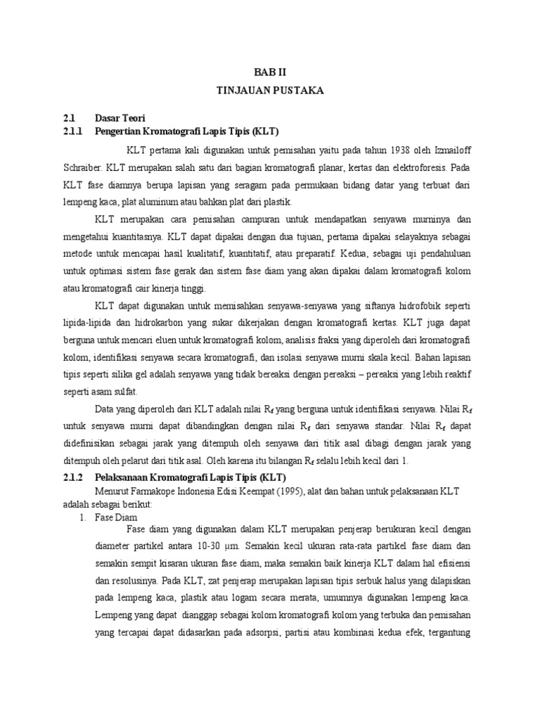 BAB II Dels KLT | PDF