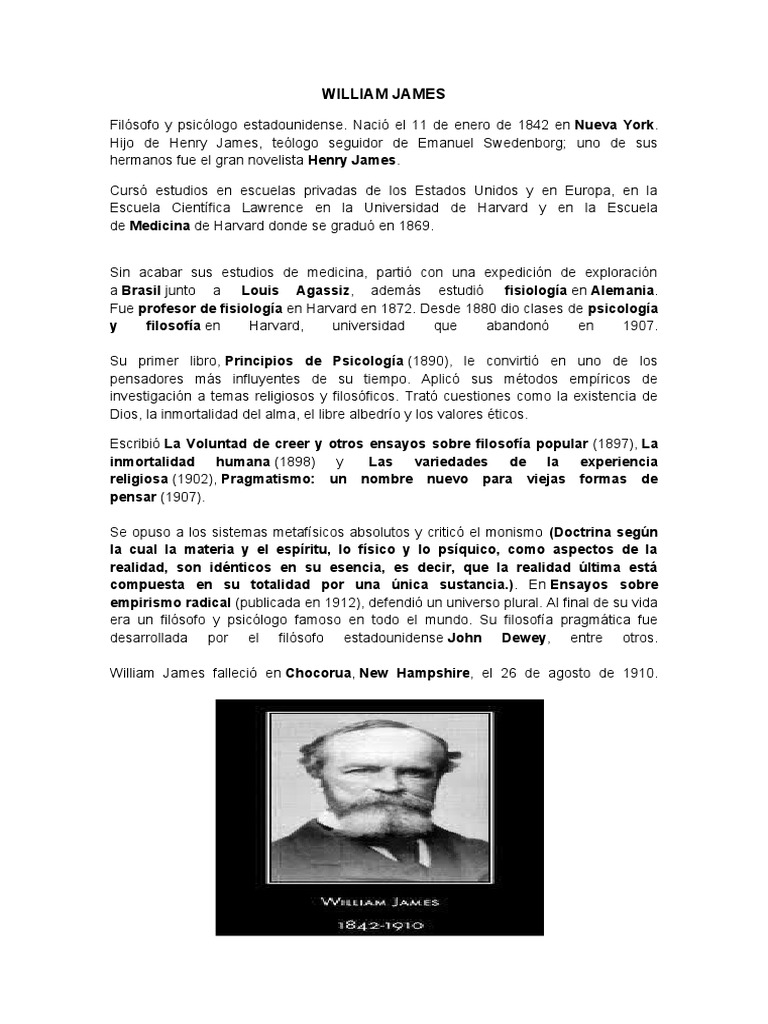 William James | PDF | Pragmatismo | Libre albedrío