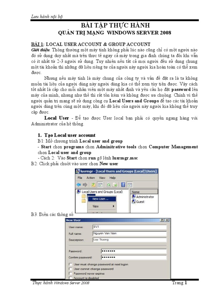BAi Thuc Hanh Quan Tri He Thong 2008 | PDF